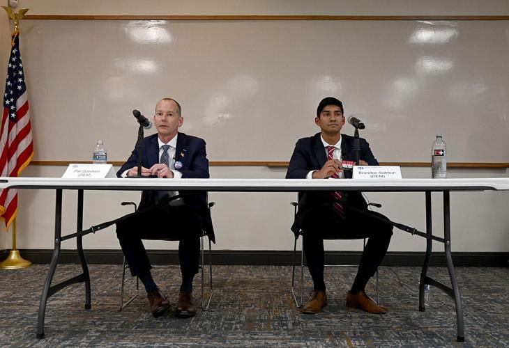 Goodwin vs. Sakbun: Democrats debate as mayor, unopposed, looks on ...