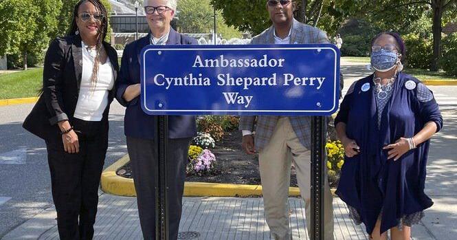 ISU unveils sign for Ambassador Cynthia Shepard Perry Way | Local News ...