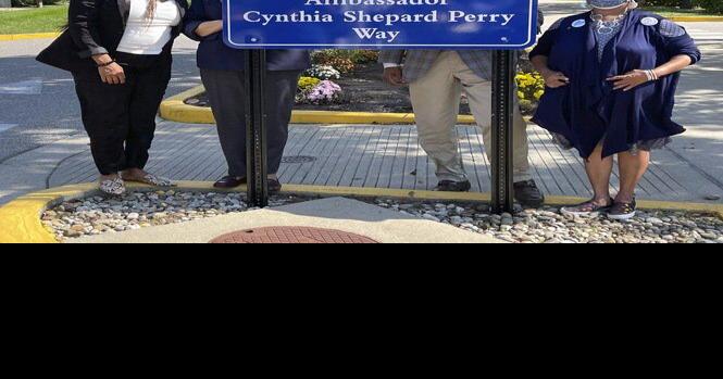 ISU unveils sign for Ambassador Cynthia Shepard Perry Way | Local News ...