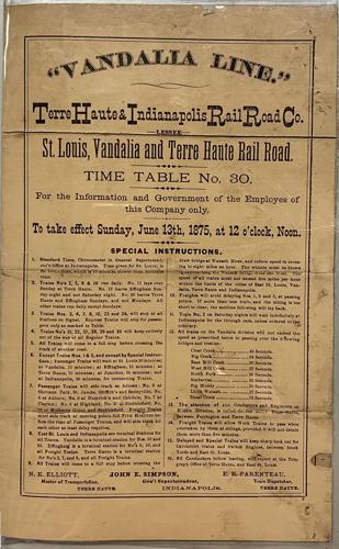 Historical Treasure: Vandalia Railroad made travel to Indianapolis ...