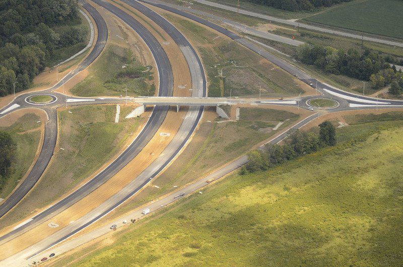 Round & round: Traffic shifts today onto 641 bypass roundabouts | Local ...