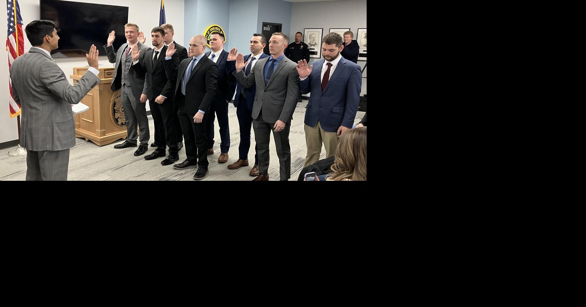Terre Haute swears in eight new police officers | Local News | tribstar.com