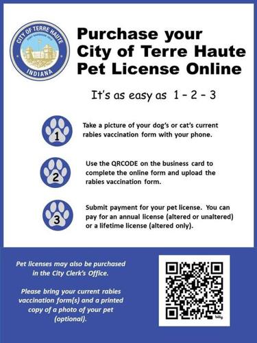 Animal licenses from city required of Terre Haute pet owners | Local ...