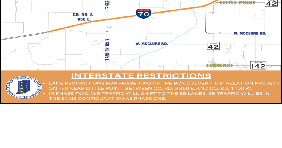 INDOT announces I-70 lane restrictions | Local News | tribstar.com