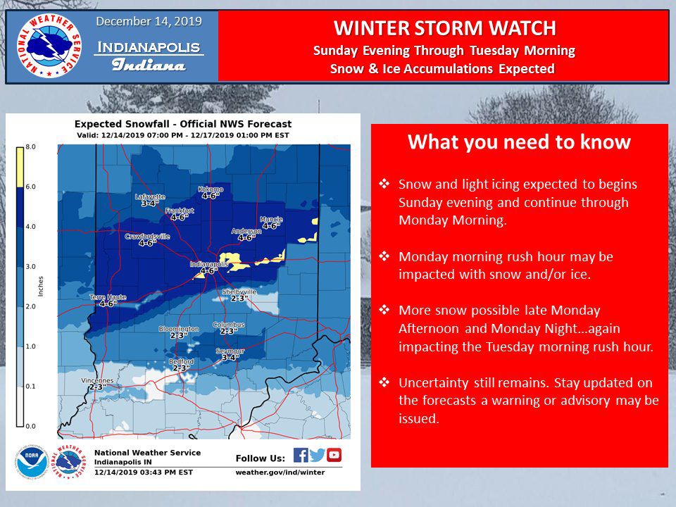 Snow likely Sunday night through Tuesday morning | News | tribstar.com