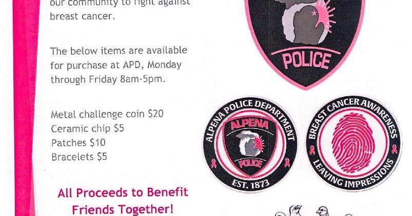 Alpena police raising funds for Friends Together during Breast Cancer ...