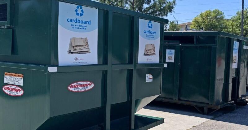 Recycling bins at Alpena Twp. temporarily moved for new concrete pad ...