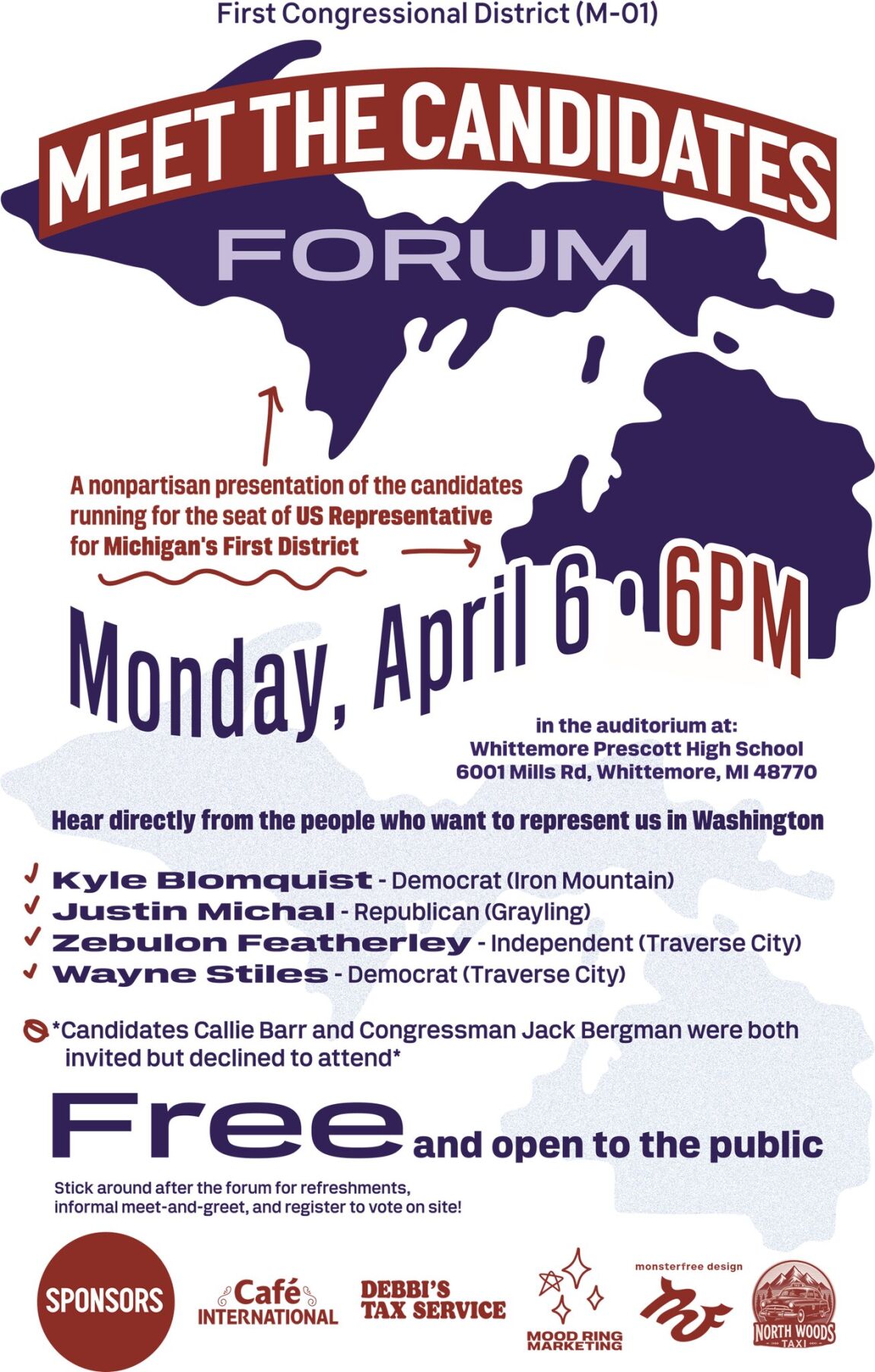 FOUR MI-01 CONGRESSIONAL CANDIDATES TO MEET VOTERS APRIL 6 | News ...