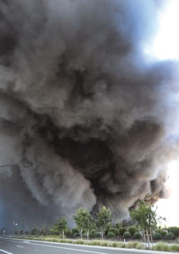 Medline fire smoke prompts air quality warnings | Tracy Press ...