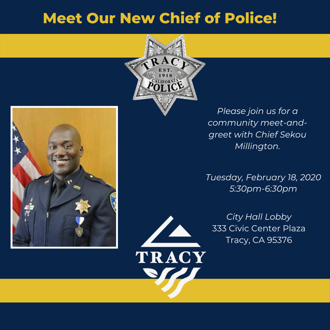 Community Meet-and-Greet with Tracy Police Chief Sekou Millington ...