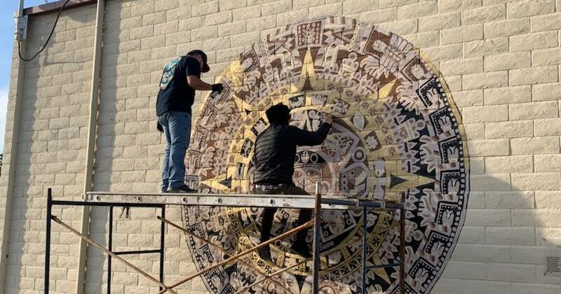 Mural restored by original student artists | Patterson Irrigator ...