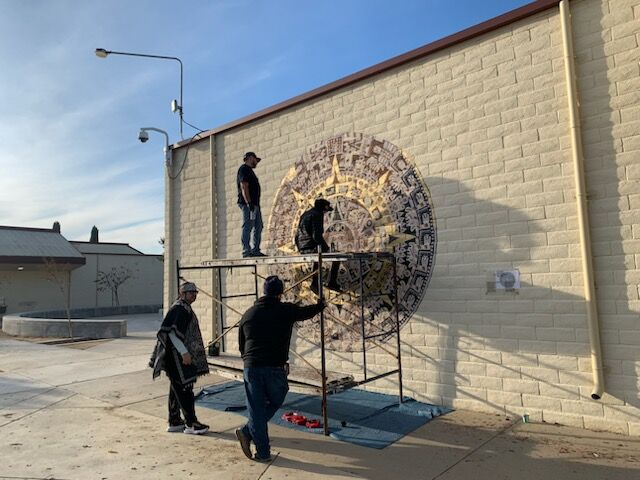 Mural restored by original student artists | Patterson Irrigator ...