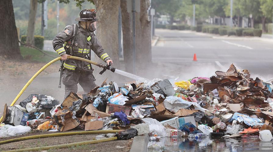 Garbage fire closes Central Avenue | Tracy Press | ttownmedia.com