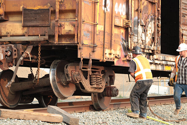Train derailment blocks Frank Cox Road | Patterson Irrigator ...