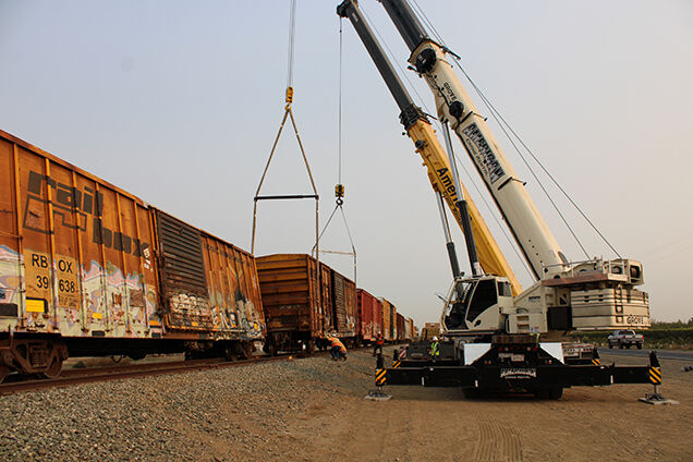 Train derailment blocks Frank Cox Road | Patterson Irrigator ...