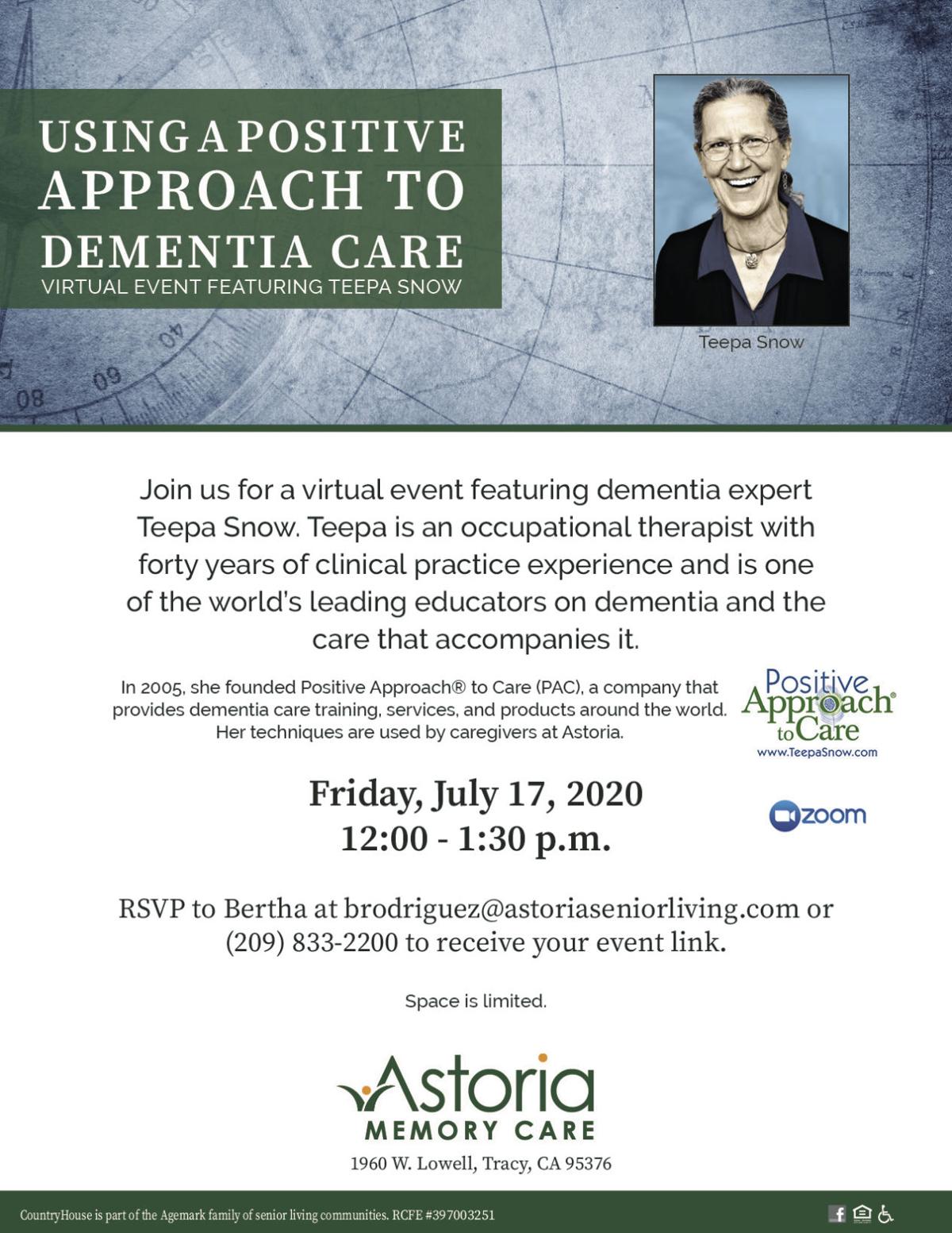 Using a Positive Approach to Dementia Care | Tracy Press | ttownmedia.com