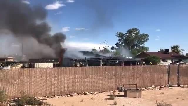 Watch: At least 2 people displaced after house fire on Tucson's south side