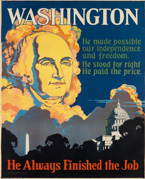 Motivational poster featuring George Washington does well at auction