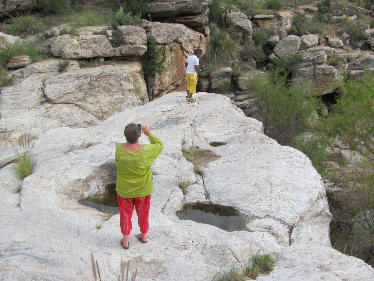 Natural potholes called water pockets collect precious rainwater