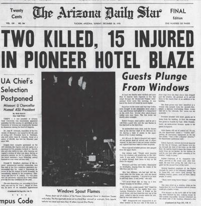 Photos of the 1970 Pioneer Hotel fire in downtown Tucson