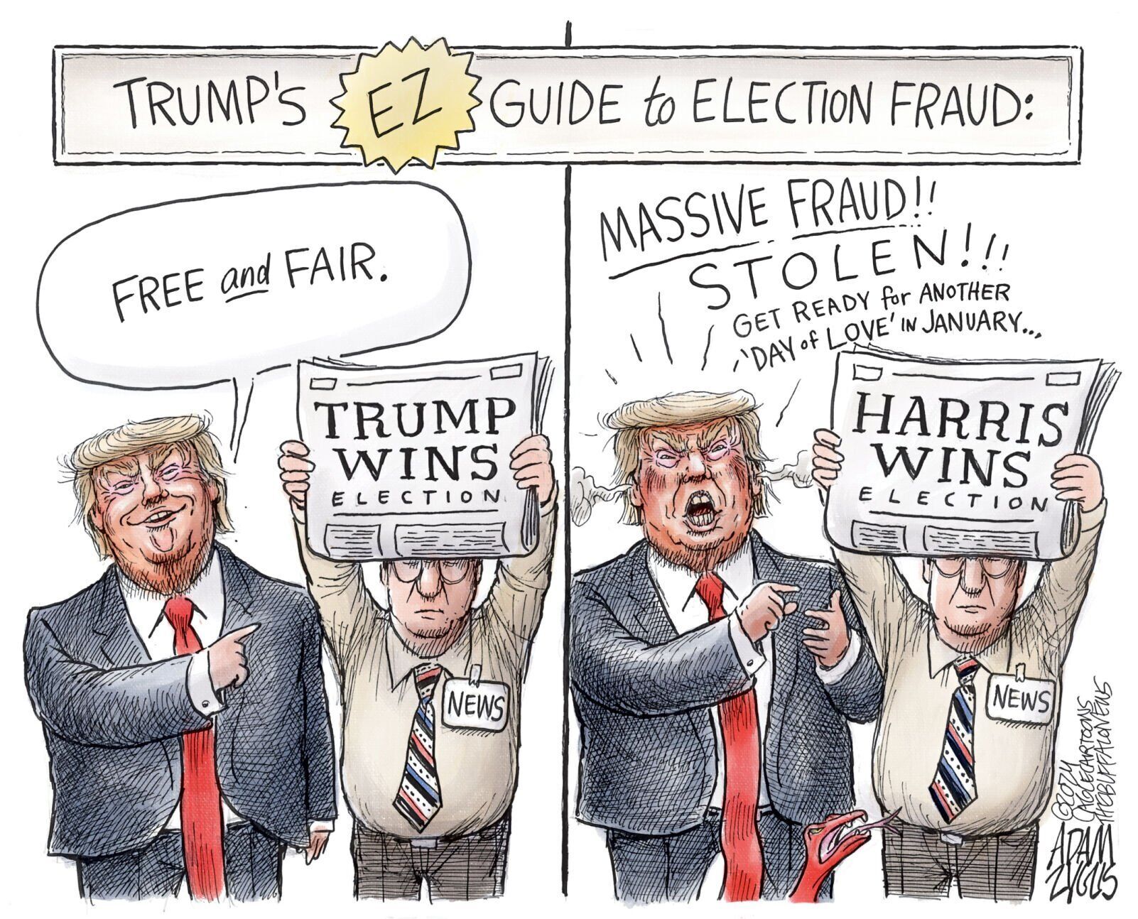 68 political cartoons recap the race for president