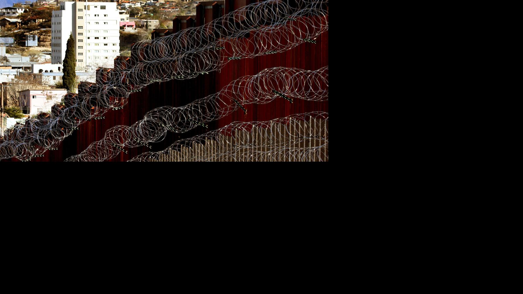 barbed wire border wall