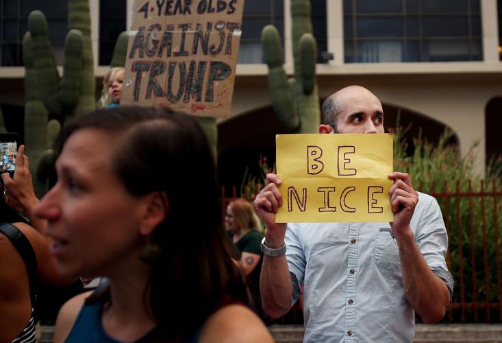 Photos: Protest in Tucson against President Donald Trump