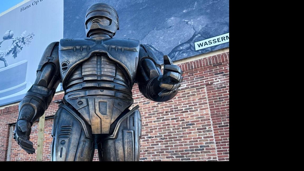 RoboCop statue finally stands guard over Detroit