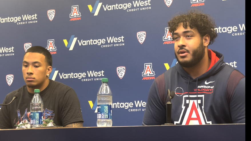 VIDEO: Arizona LT Jordan Morgan, LB Jacob Manu discuss Wildcats ...