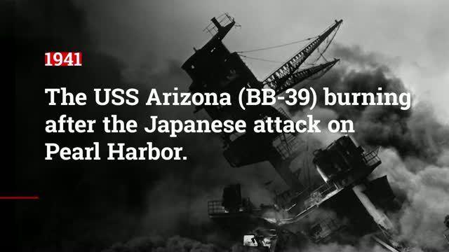 Rarely seen photos of the USS Arizona, sunk Dec. 7, 1941, in Pearl Harbor