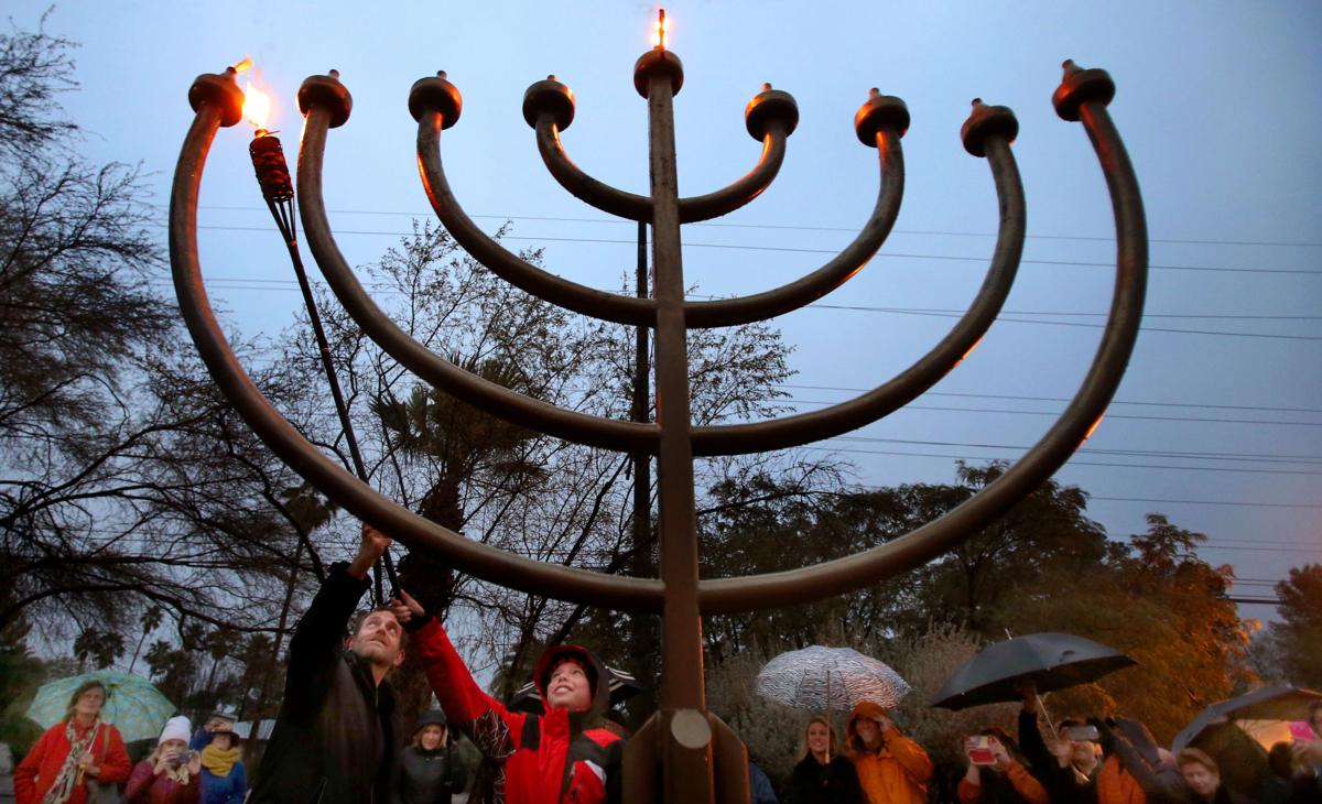 First night of Hanukkah at Temple Emanu-El in Tucson | Local news ...