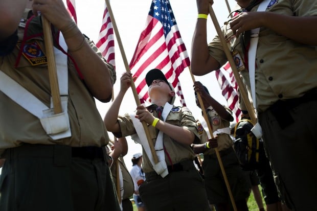 Scouts celebrating 100 yrs. at jamboree