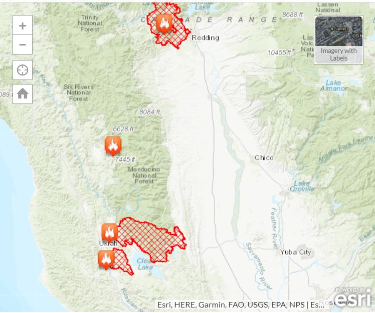 See where the wildfires are in the southwest United States