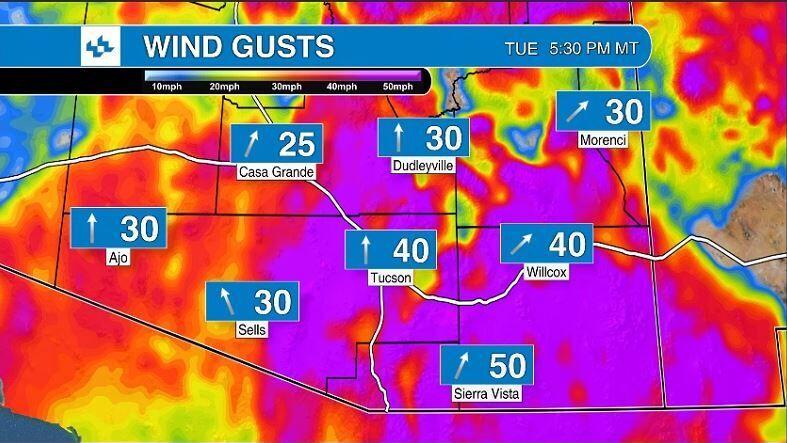 Wind and Winter Storm Alerts: Tucson Metro and Mountains