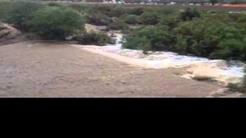 Rillito River flowing