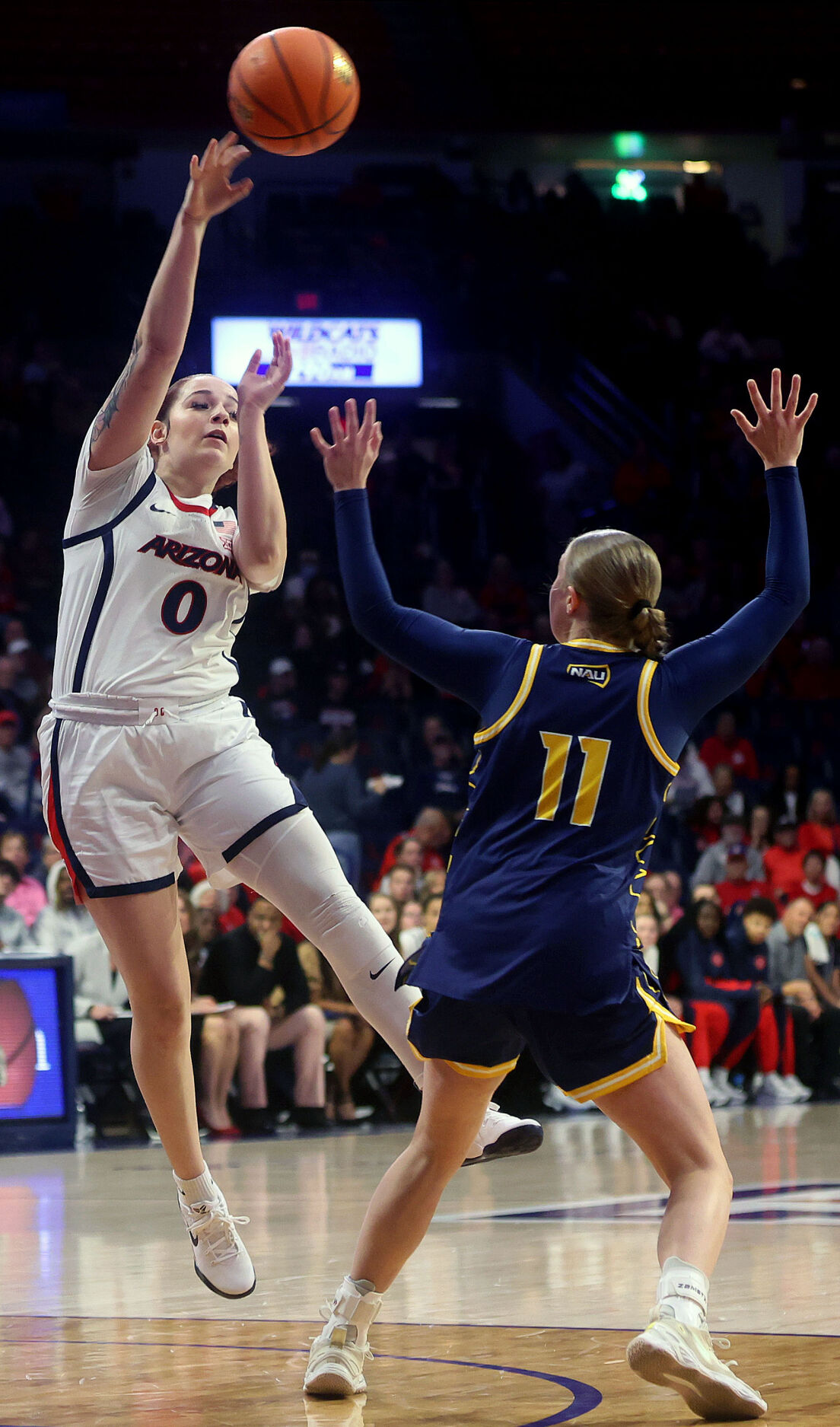 Photos: Arizona women's basketball defeats NAU and honors Aari McDonald