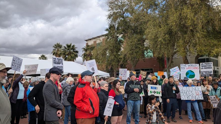 More than 100 'Stand up for Science' at U of A rally