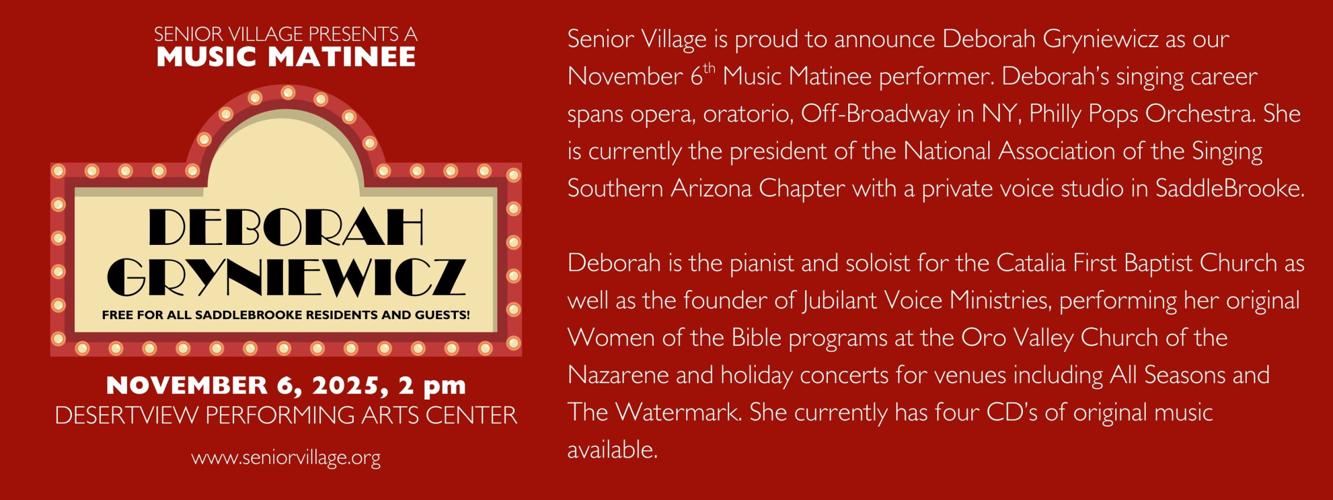 November Music Matinee Featuring Deborah Gryniewicz | Arts-and-leisure ...
