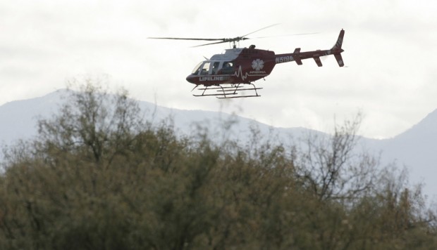 Copter pilot hospitalized after crash Copter pilot hospitalized after crash