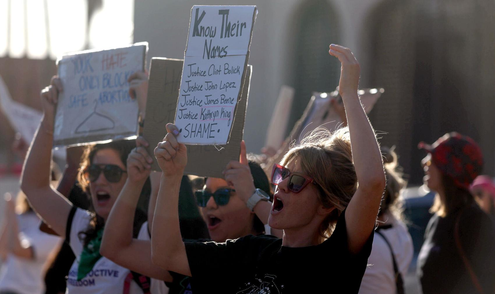 Photos: People protest in Downtown Tucson after the Arizona Supreme ...