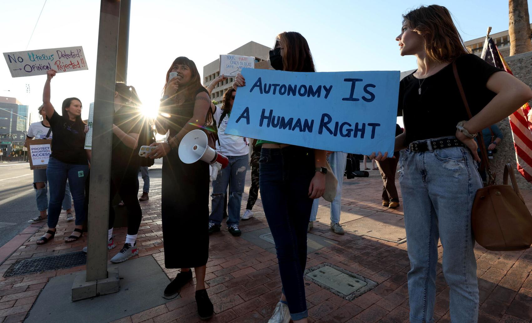 Photos: People protest in Downtown Tucson after the Arizona Supreme ...