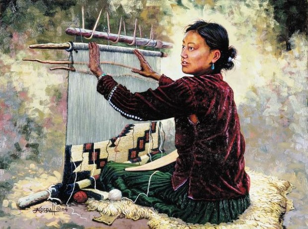 Navajo painter focused on art
