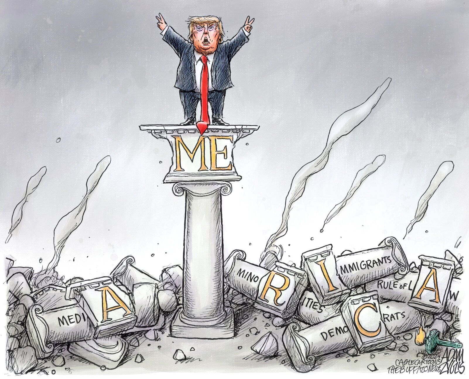 20 political cartoons draw out Donald Trump's win