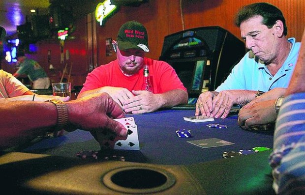 Poker's the game at Oldfather Inn