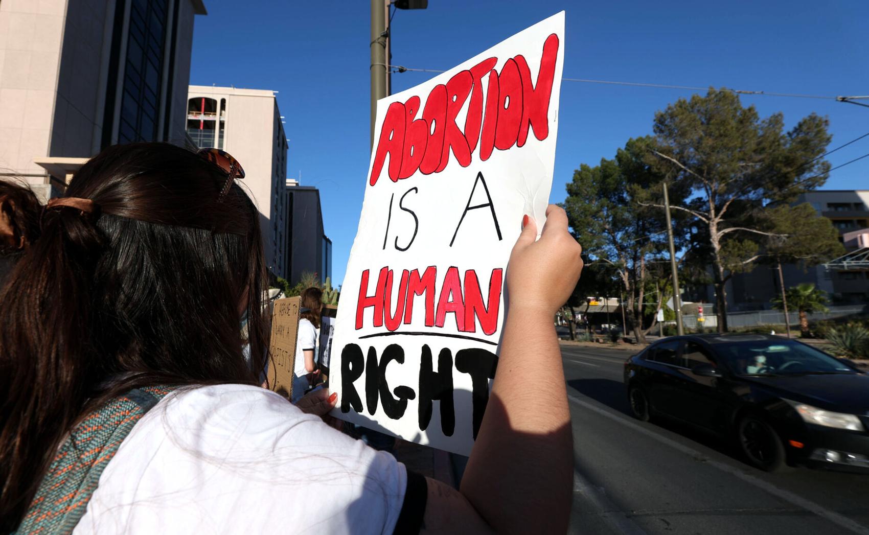 Photos: People protest in Downtown Tucson after the Arizona Supreme ...