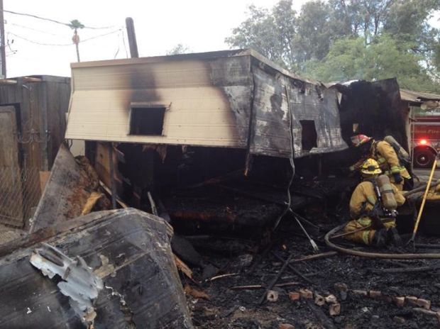 Trailer home destroyed by arson fire