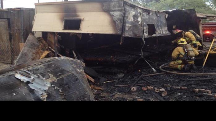 Trailer home destroyed by arson fire
