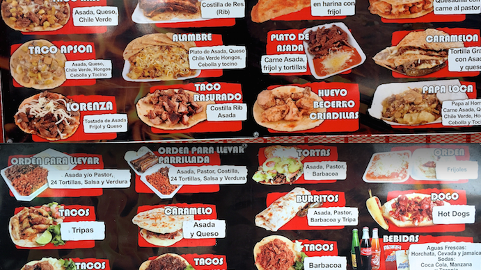 Tacos Apson menu