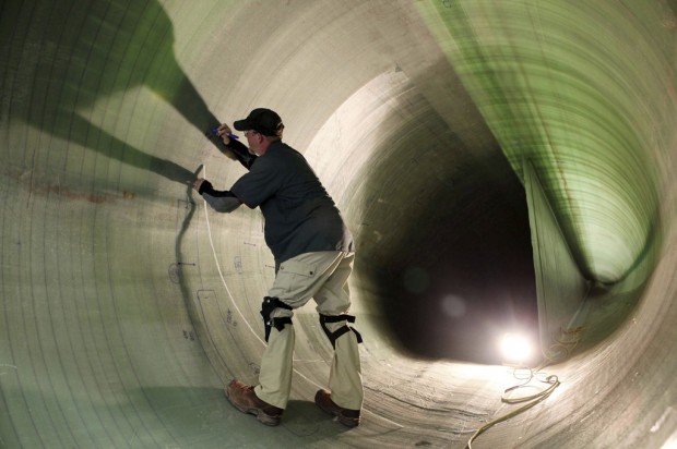 Inside a wind-turbine Blade