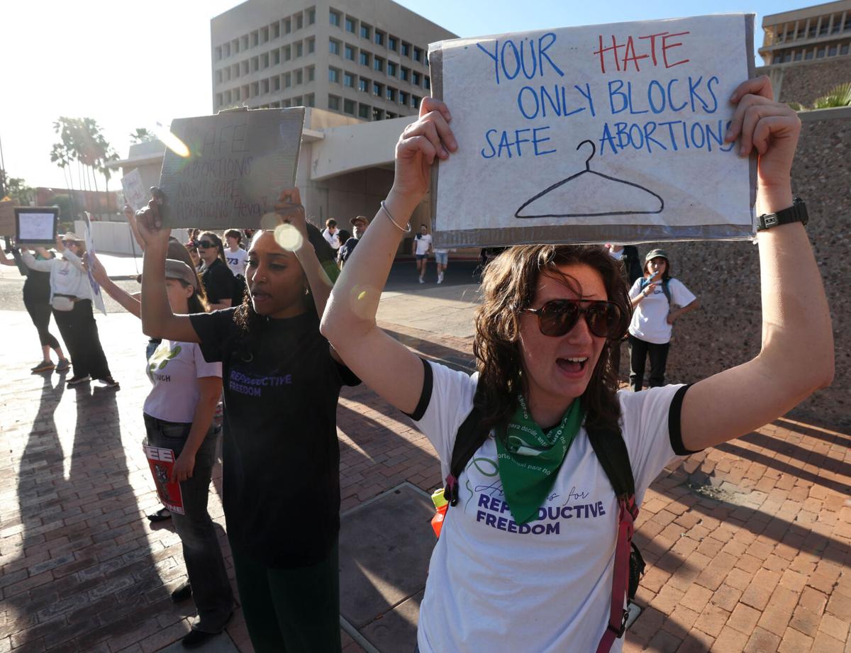 Photos: People protest in Downtown Tucson after the Arizona Supreme ...